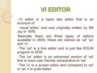 Vi editor | PPT