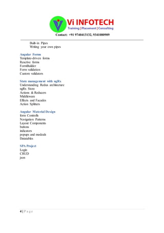 Vi INFOTECH angular syllabus | PDF