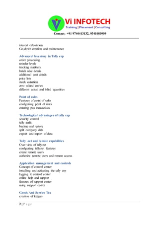 Vi INFOTECH tally-syllabus | DOCX