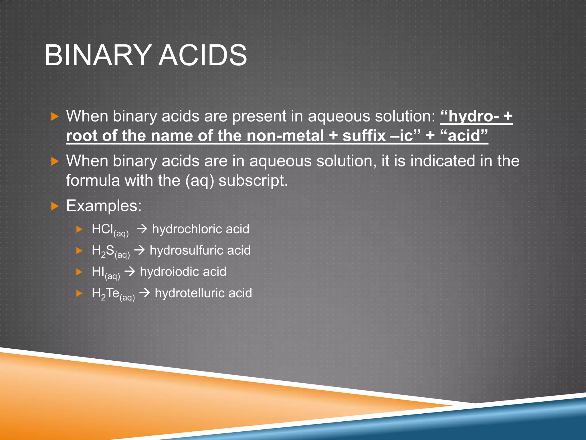 Vi nomenclature of inorganic compounds | PPTX | Chemistry | Science