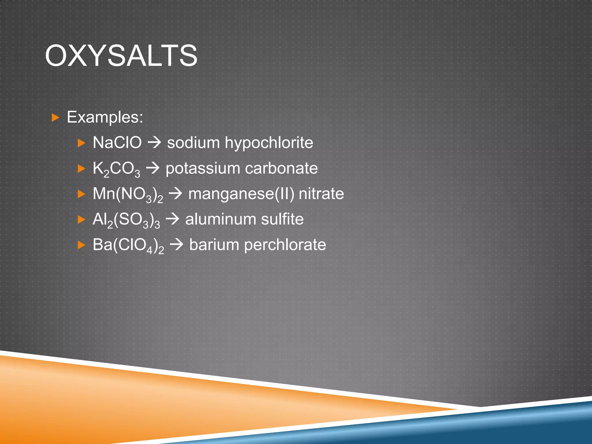 Vi nomenclature of inorganic compounds | PPTX