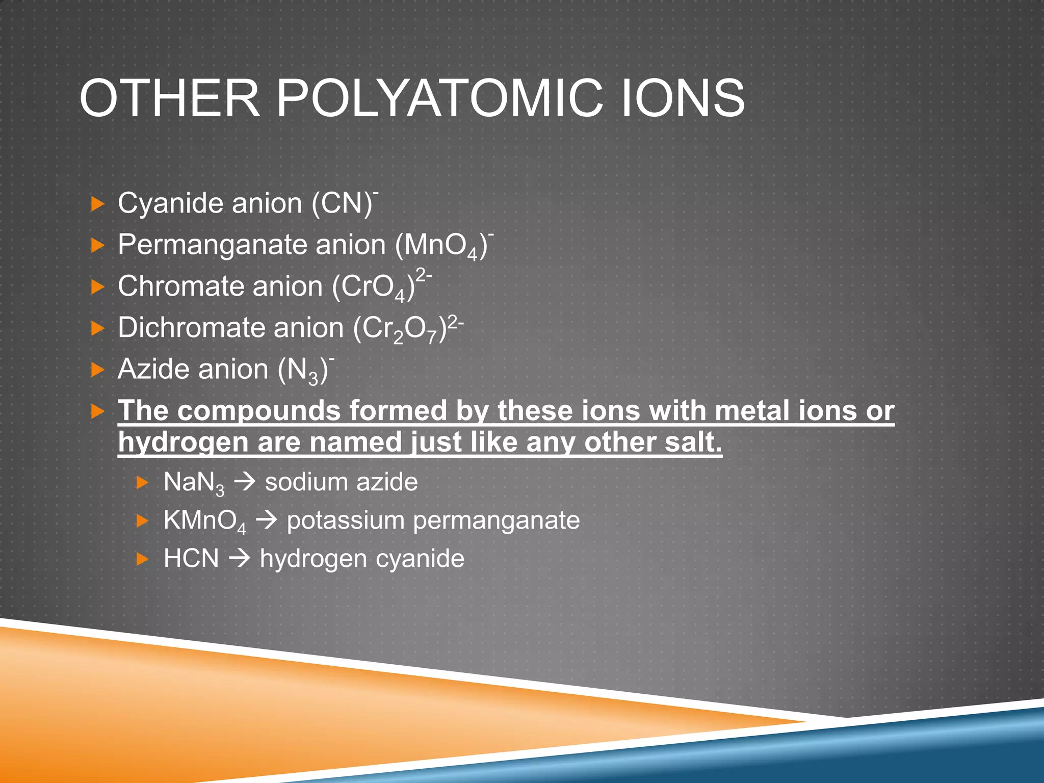 Vi nomenclature of inorganic compounds | PPTX