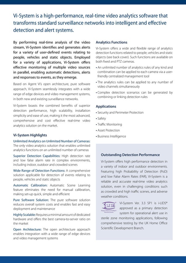 Vi system product brochure | PDF | Technology Industry | Industries