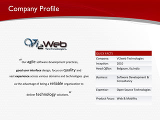 Vi2web technologies | PPT | Web Development | Internet