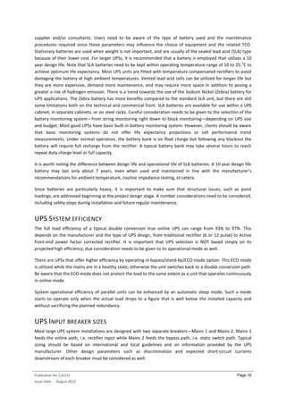 Application Note – UPS Power System Design Parameters | PDF