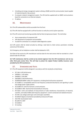 Application Note – UPS Power System Design Parameters | PDF