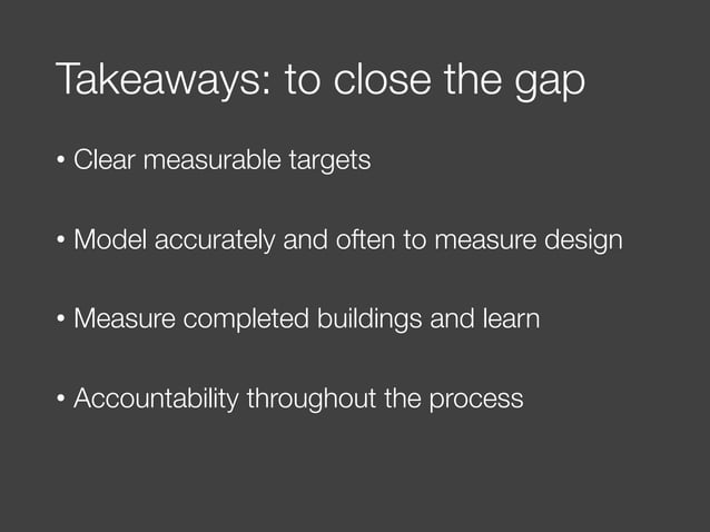 Mind the Gap - What can Passive House Design teach us about closing the ...