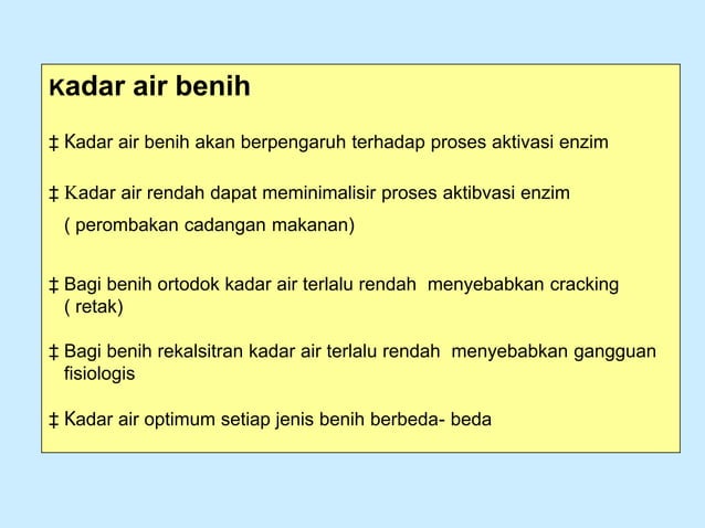 VIABILITAS DAN VIGOR BENIH : MATA KULIAH TEKNOLOGI BENIH | PPT
