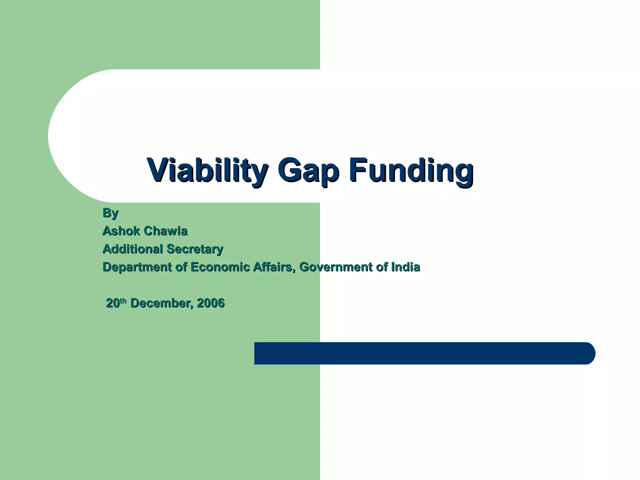 Viability gap funding | PPT