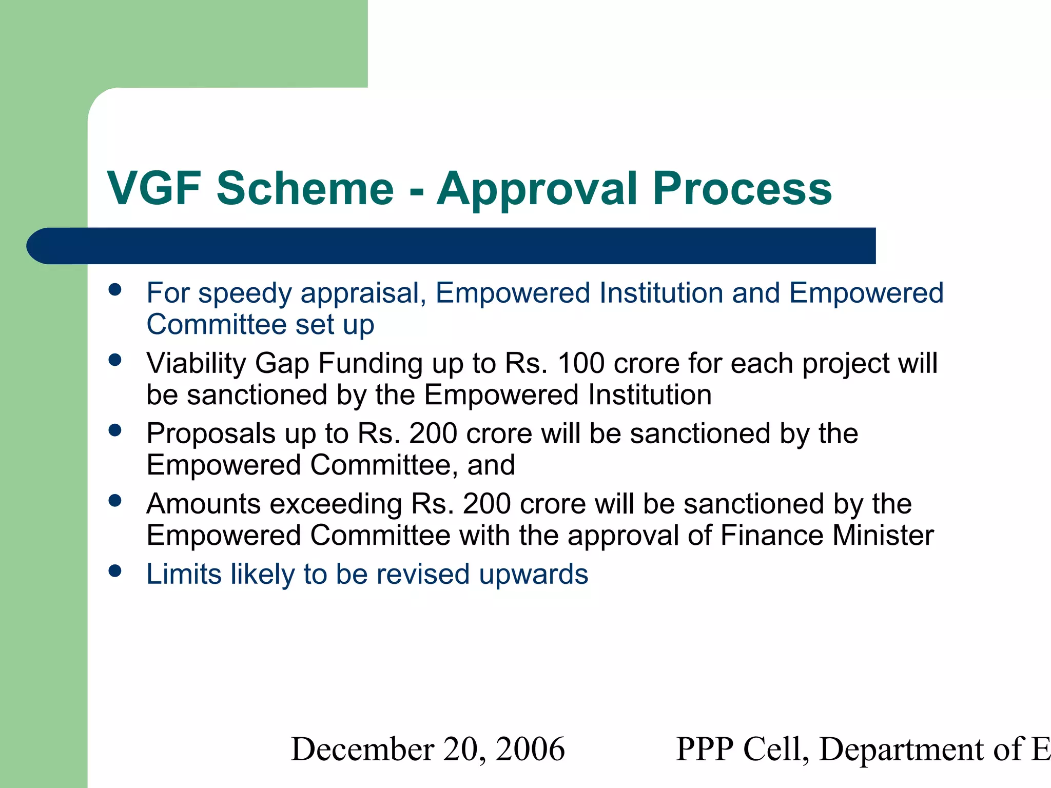 Viability gap funding | PPT