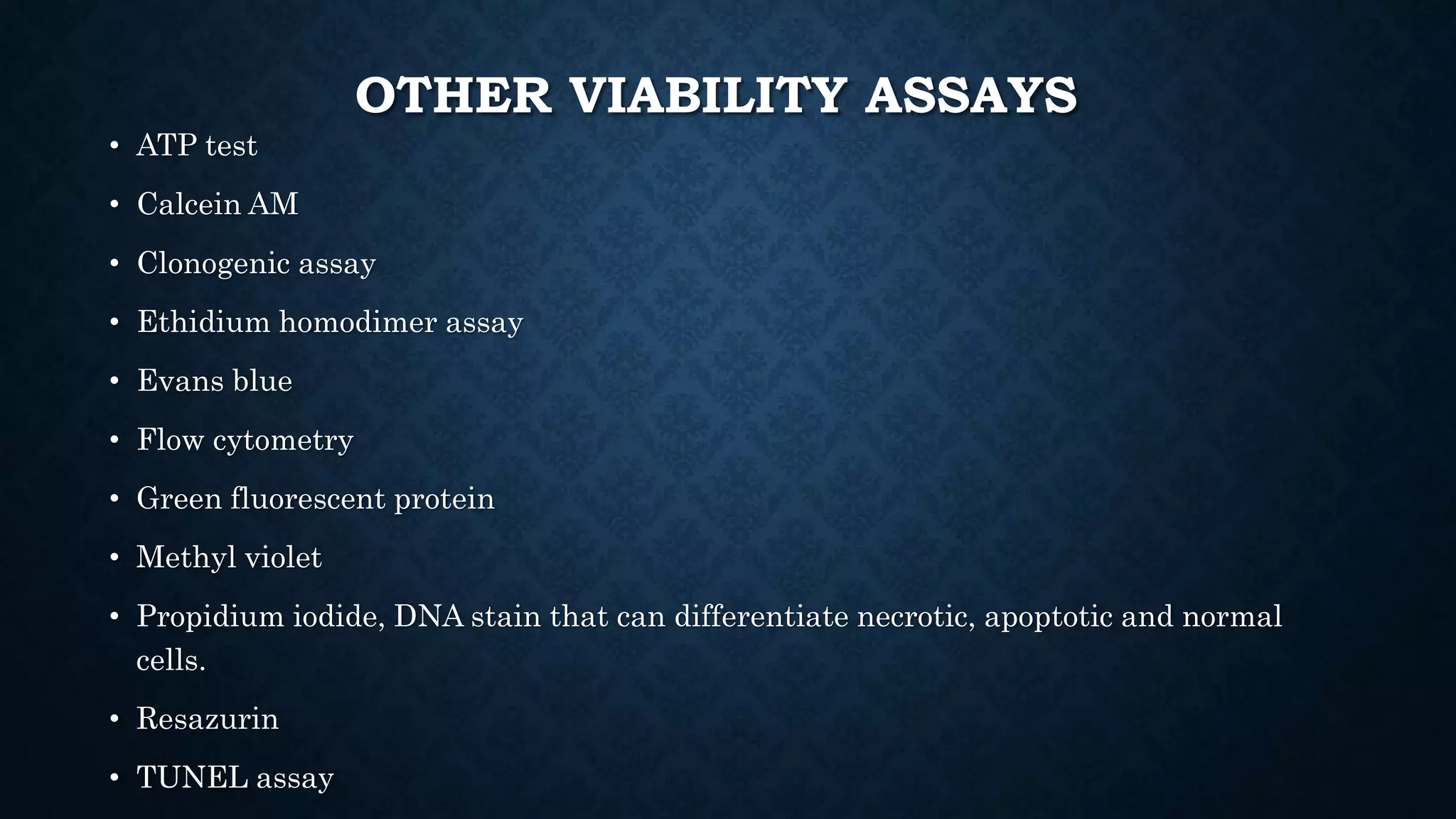 Viability testing of cells | PPTX