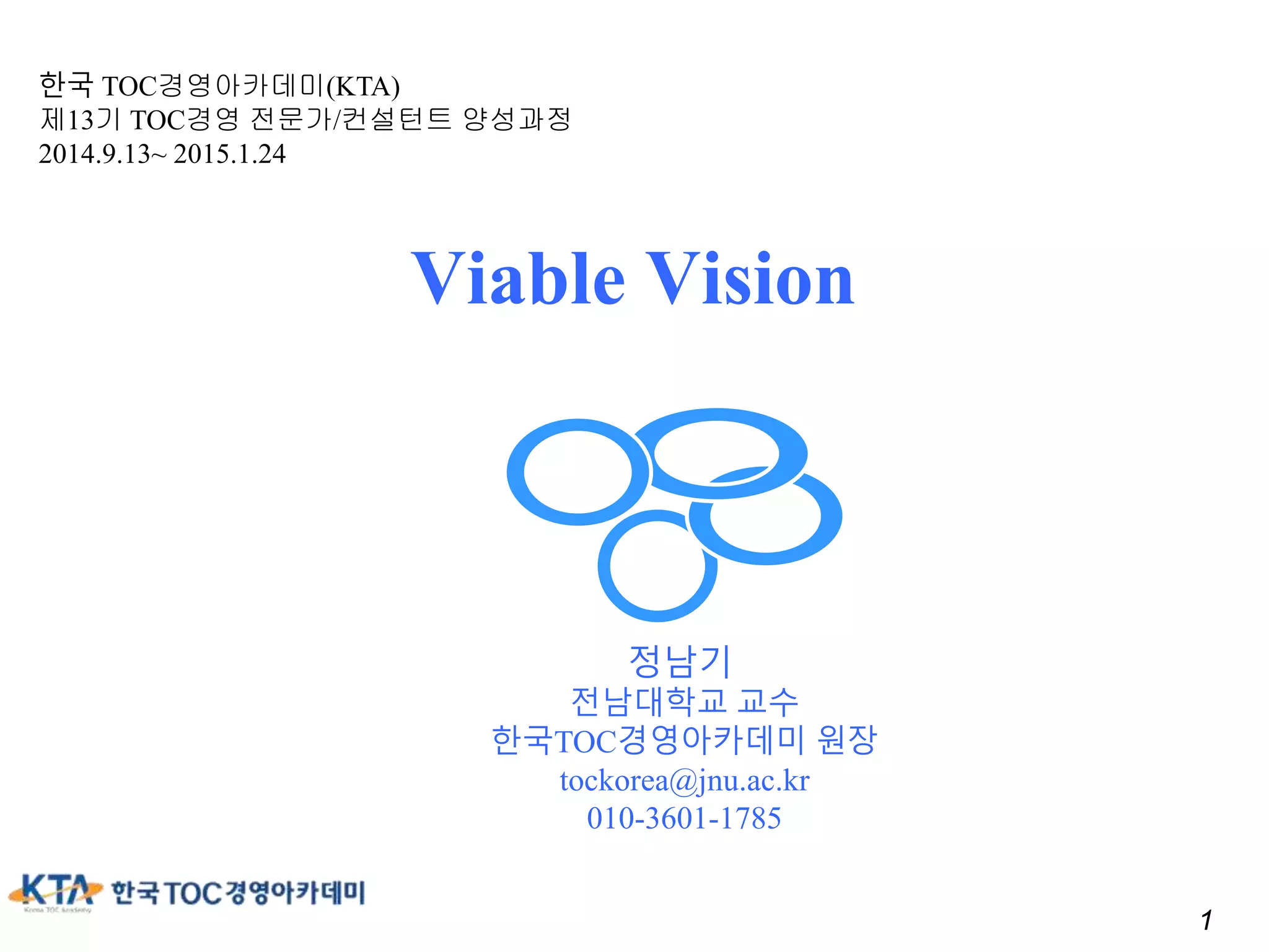 Viable Vision of TOC Strategy Management | PPT