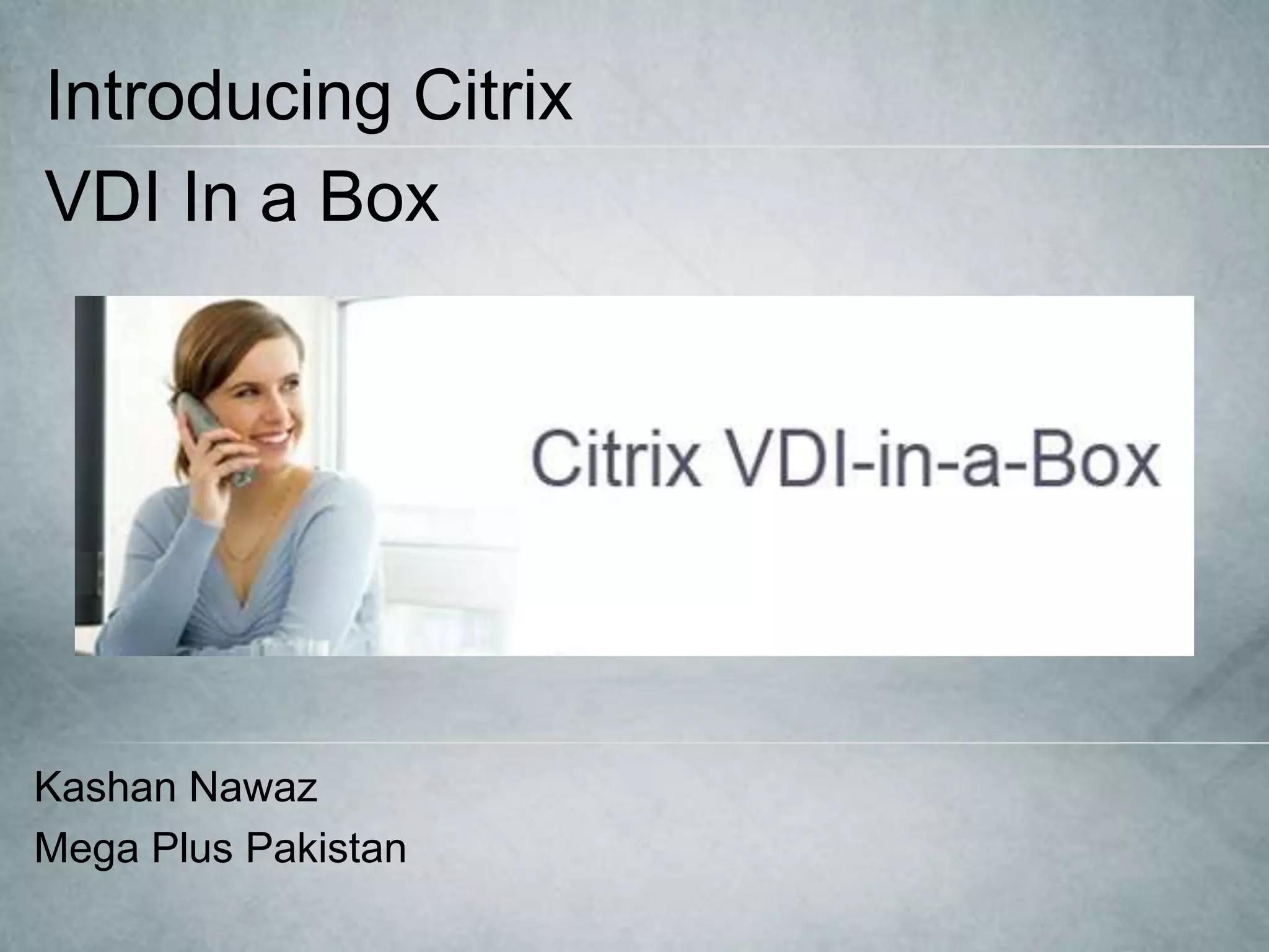 presentation of VDI in a box | PPTX