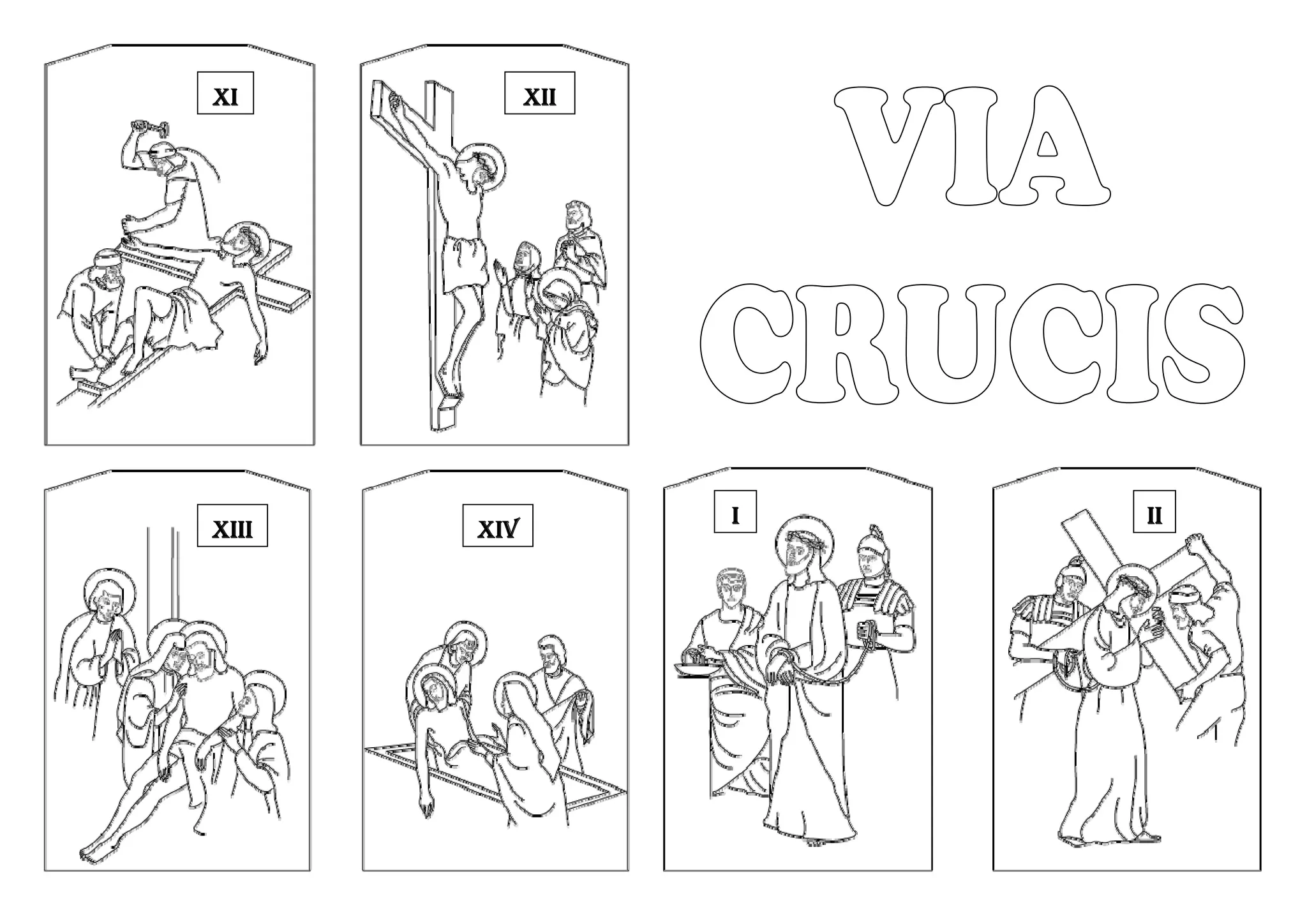 Via crucis para colorear | PDF