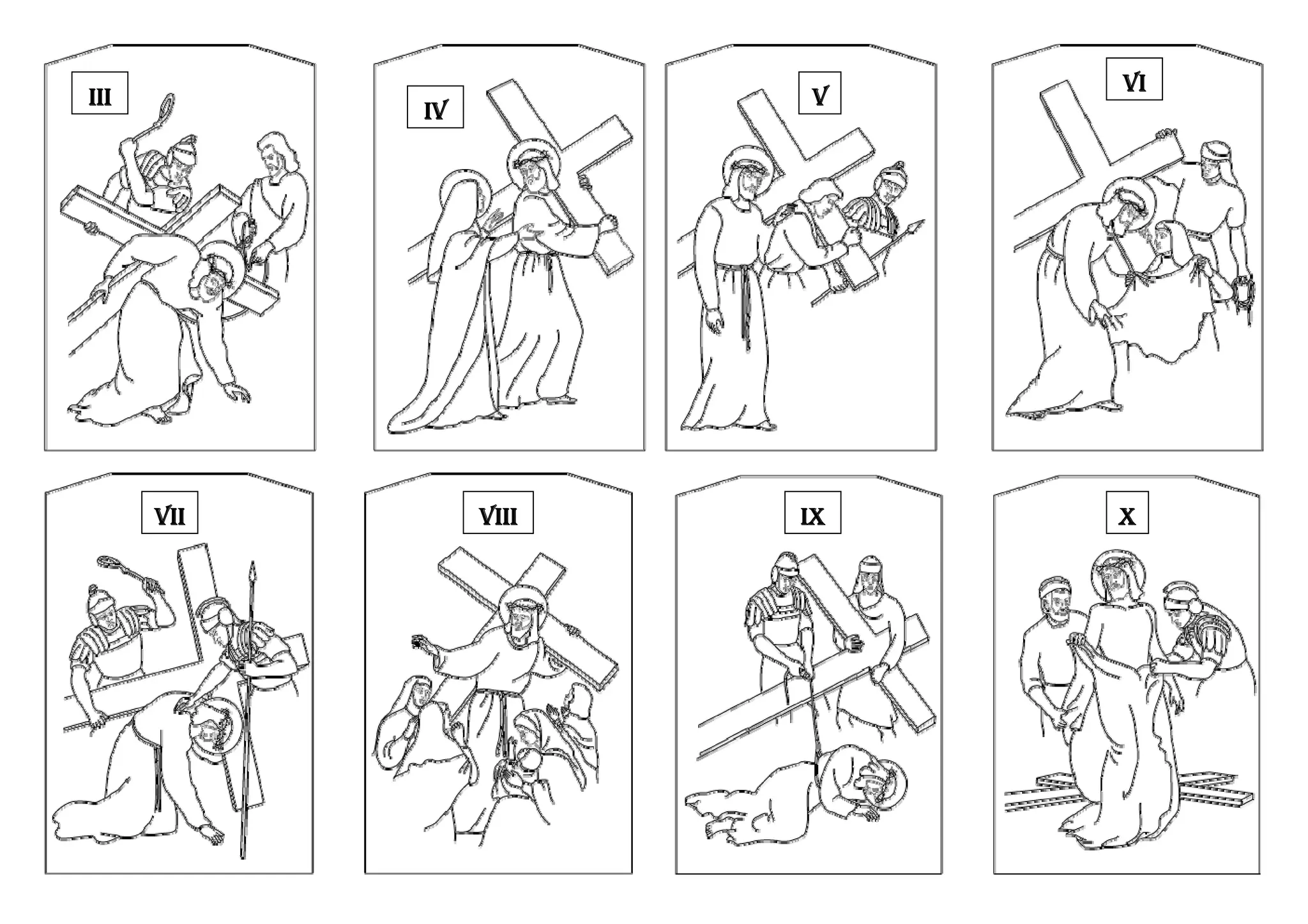 Estaciones Del Vía Crucis Católicas Para Colorear EL VIA CRUCIS PARA