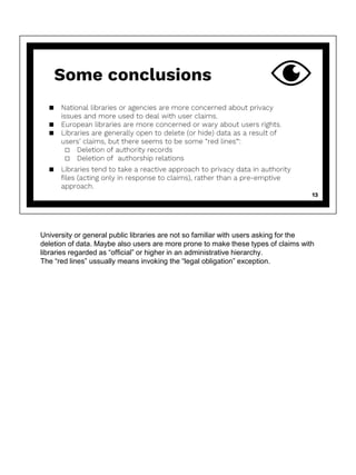 Data privacy in library authority files: a survey | PDF | Technology ...