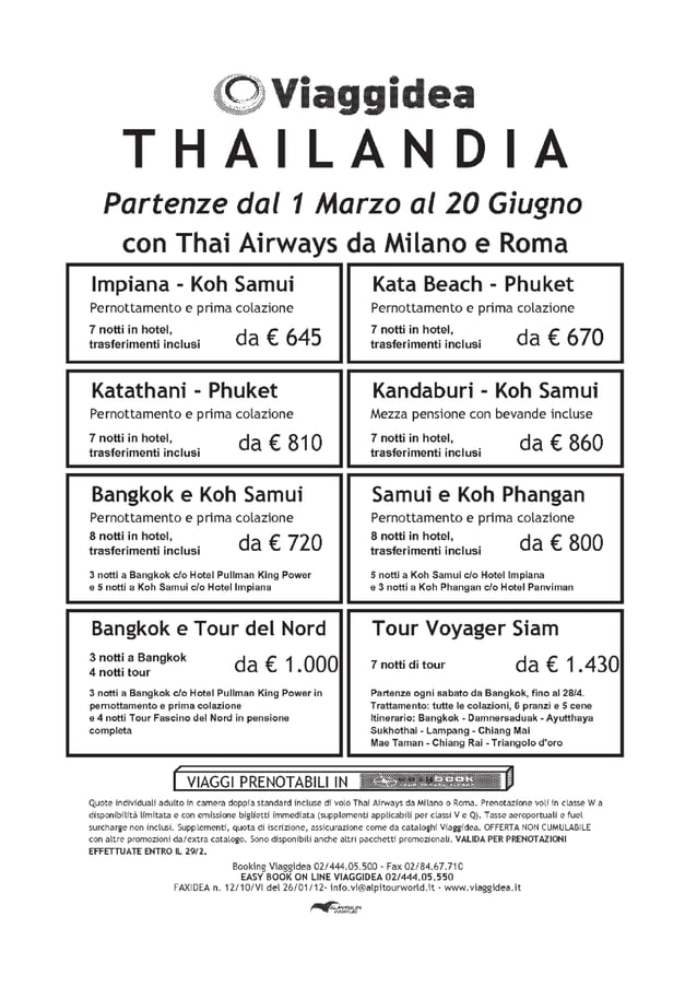 Viaggi idea mar jun promo | PDF