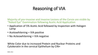 Visual Inspection with AceticAcid of the Cervix Uteri | PPTX