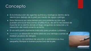 Via intradermica de administracion de farmacos | PPTX