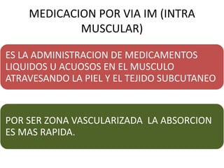 Via intra muscular e intra venosa | PPTX