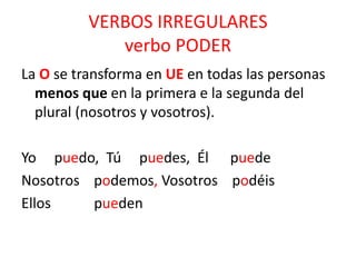 Viajar, por y para, verbos irregulares | PPTX