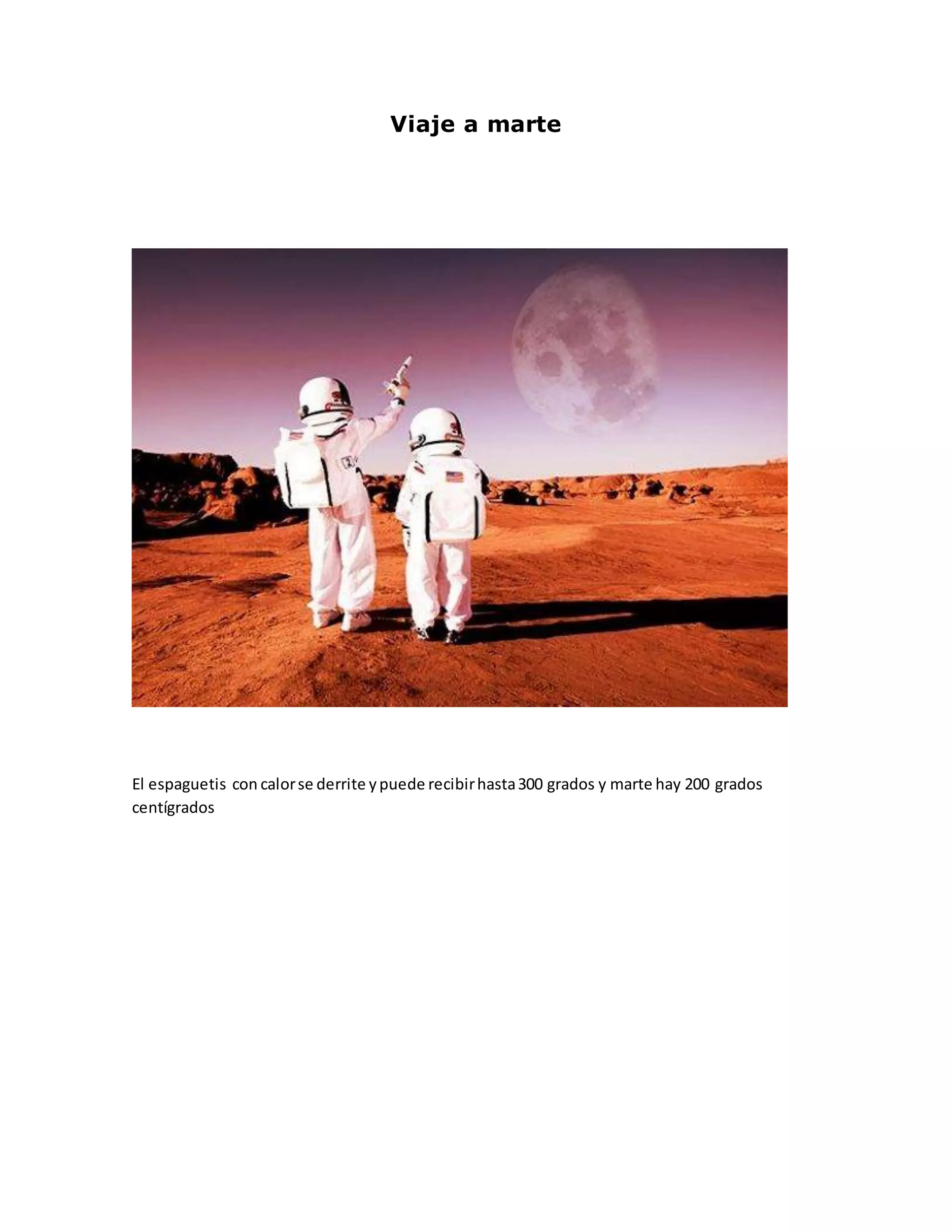 Viaje a marte | DOCX | Science