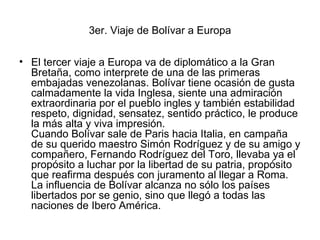 Viajes de bolivar a europa | PPT