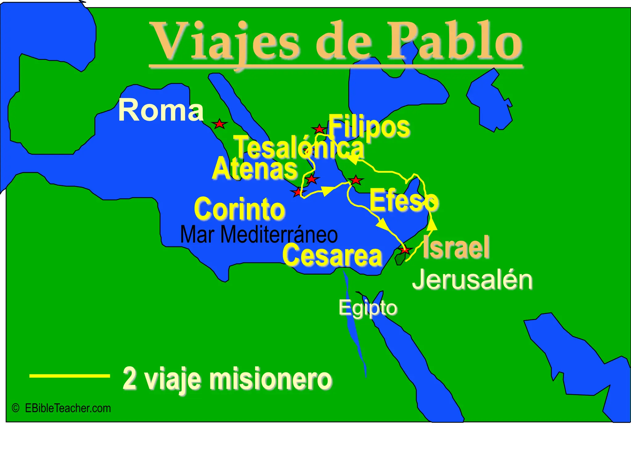 Los viajes del Apóstol pablo Hechos .ppt