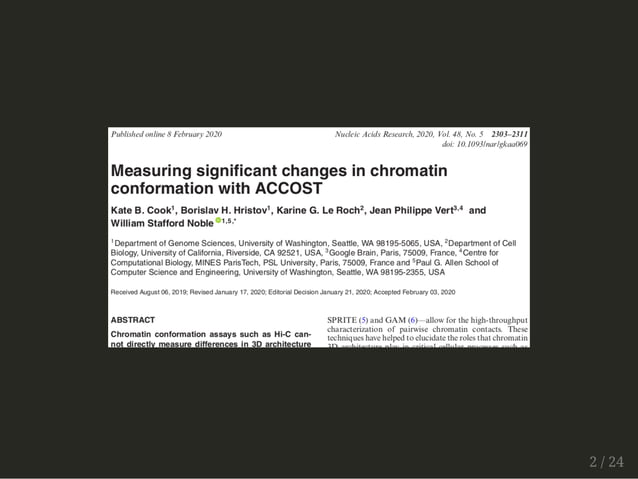 'ACCOST' for differential HiC analysis | PPT