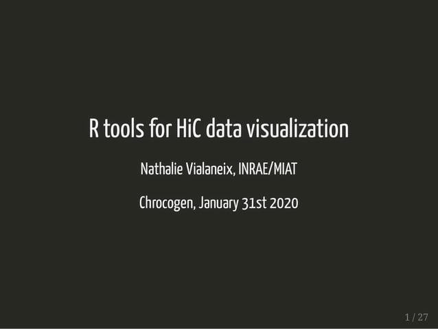 R Tools For Hic Data Visualization Pdf Genetics Science