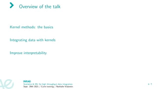 Kernel methods and variable selection for exploratory analysis and multi-omics integration | PPT