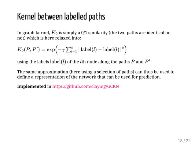 Convolutional networks and graph networks through kernels | PPT
