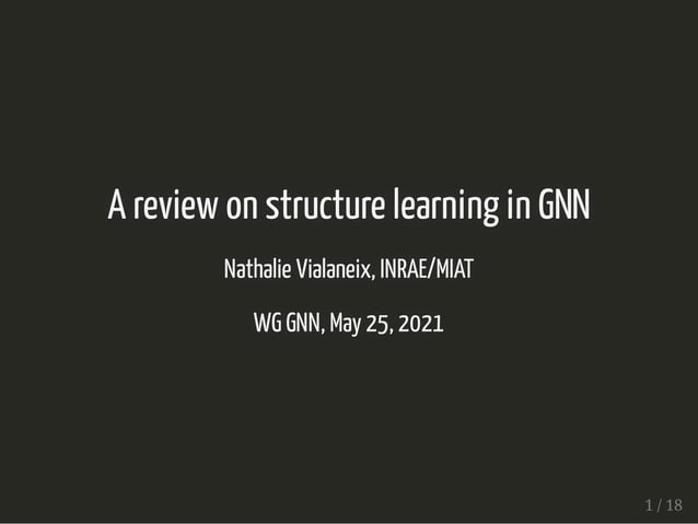 A review on structure learning in GNN | PPT