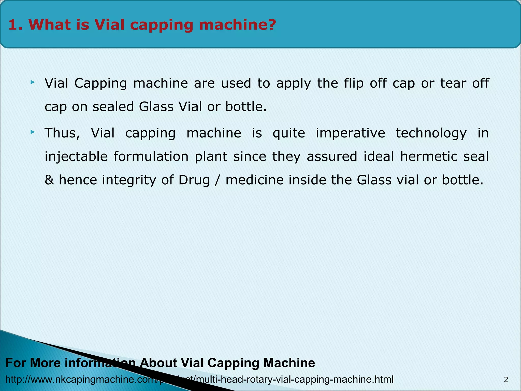 Fascinating Guideline About range of Vial Capping Machine | PPT