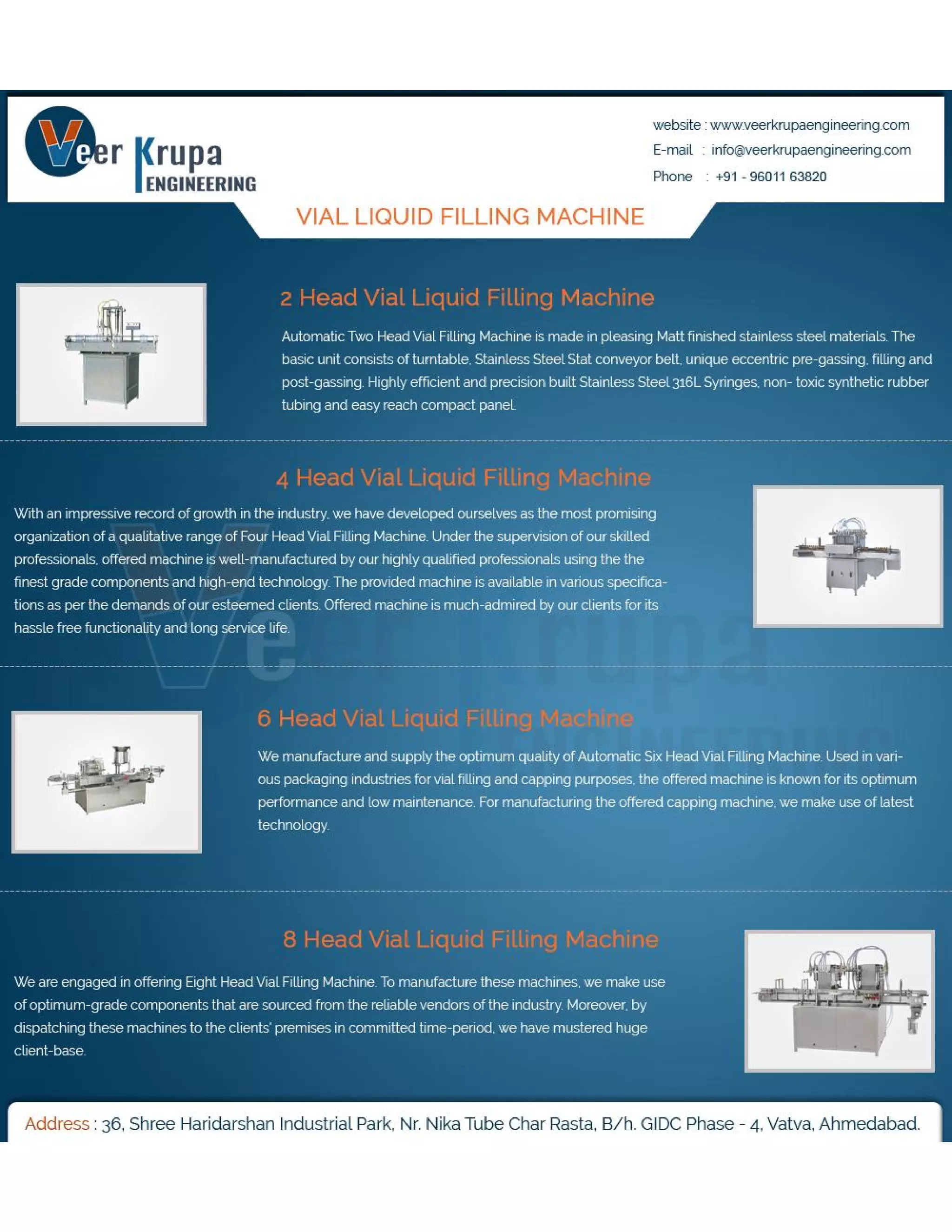 Vial liquid filling machine | PDF