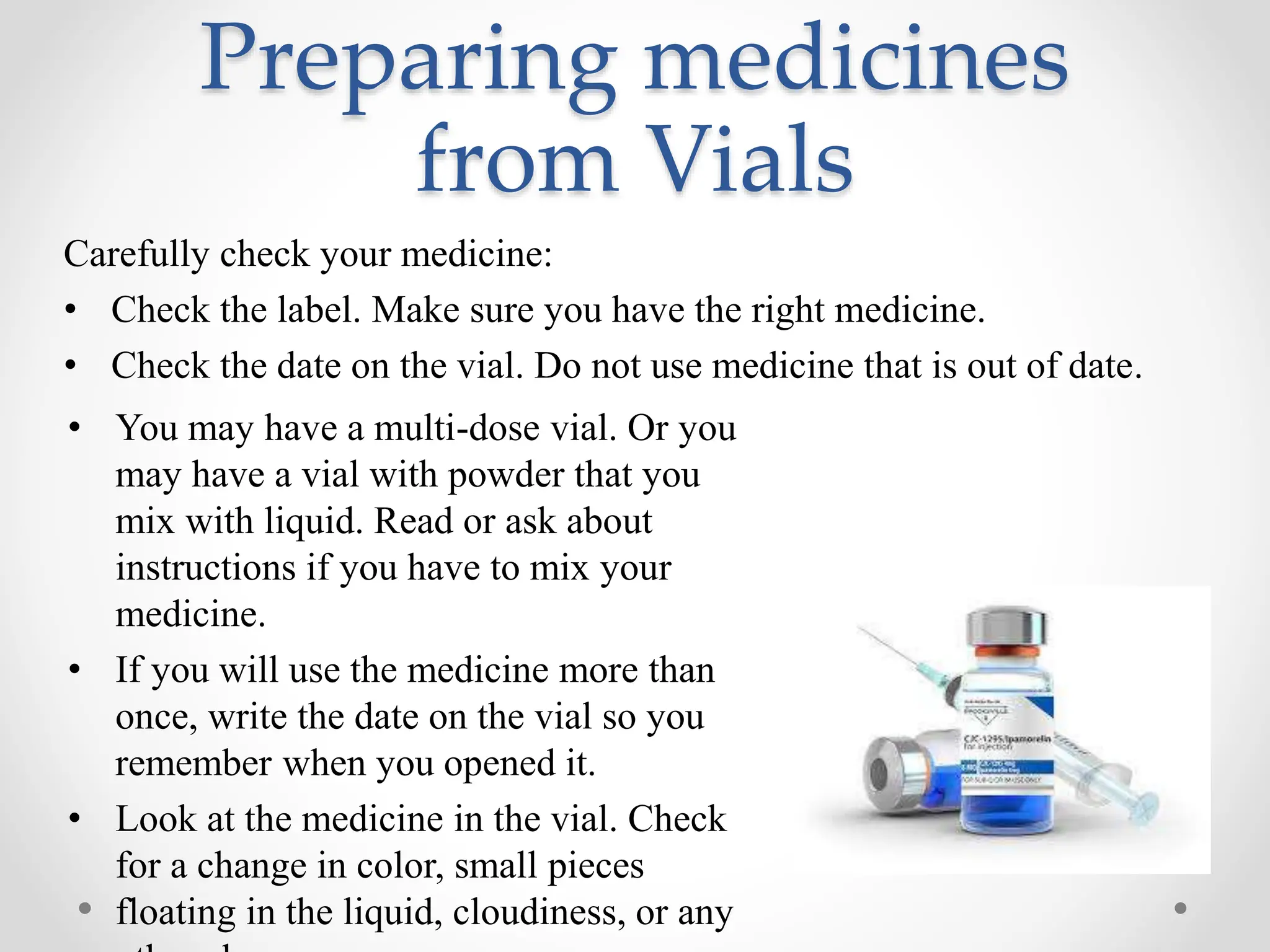 Vials & Ampoules - preparation of medicines | PPTX