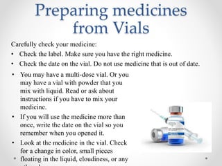 Vials & Ampoules - preparation of medicines | PPTX