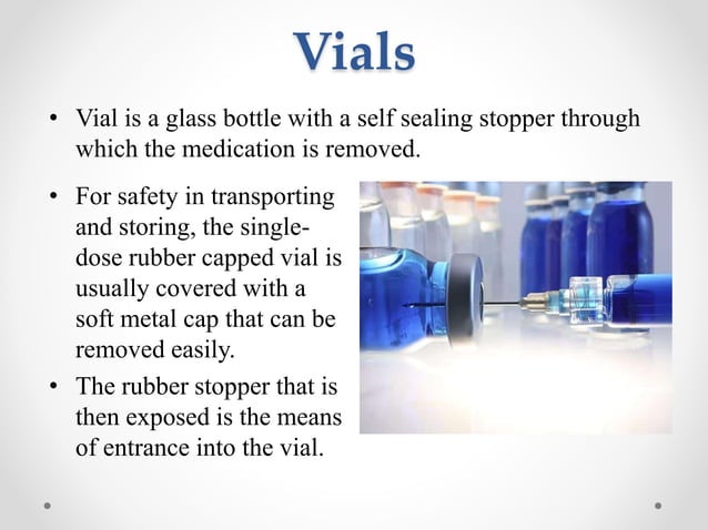 Vials & Ampoules - preparation of medicines | PPTX | Skin Care | Beauty