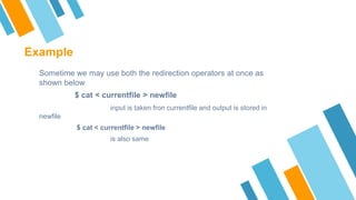 Vi and redirection & piping in linux | PPT