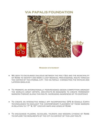 Via Papalis Foundation | DOC