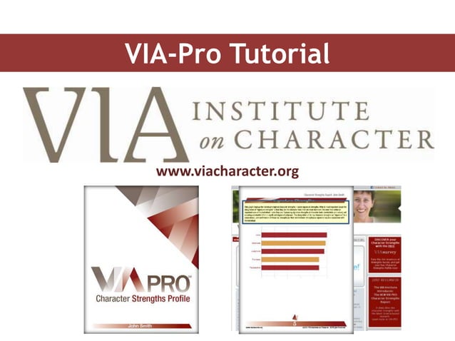 Character Strengths: VIA Pro Report Tutorial | PPTX