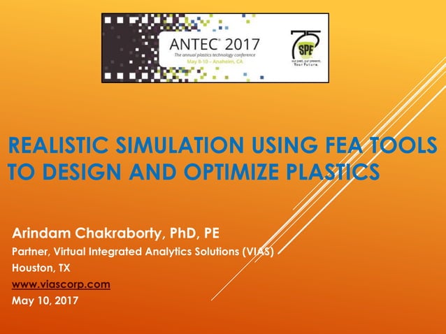 Realistic simulation using FEA tools to design and optimize plastics | PDF