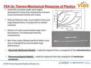 Realistic simulation using FEA tools to design and optimize plastics | PDF