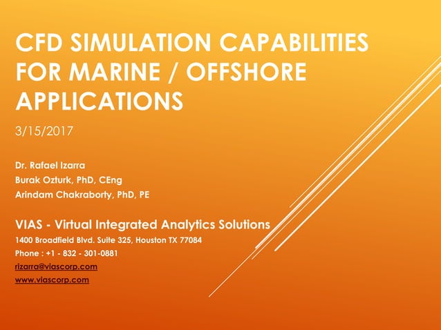 CFD simulation Capabilities for marine / offshore Applications | PDF ...