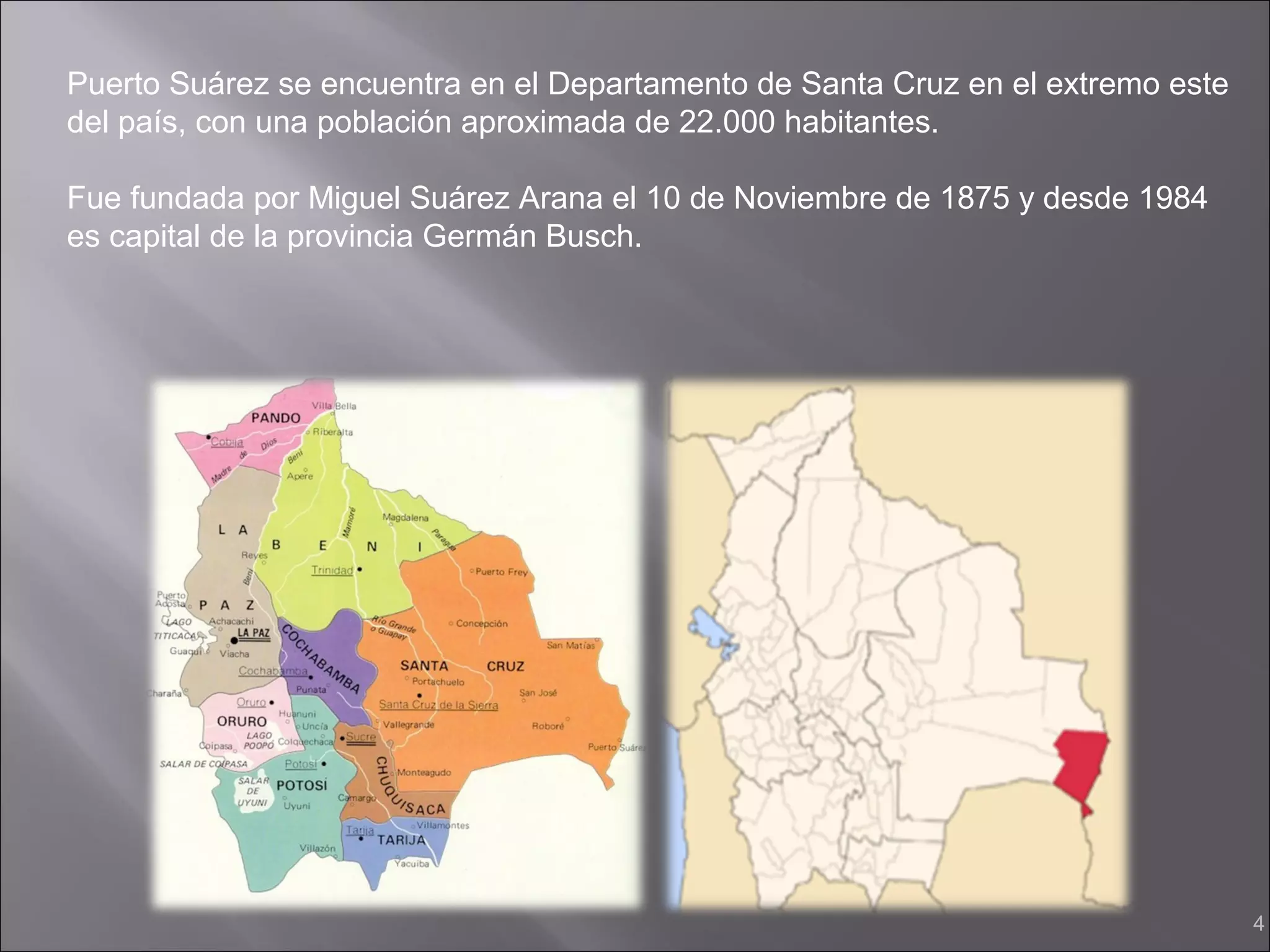 Vias de acceso a Puerto Suárez | PPT