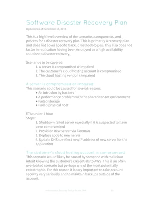 Via TRM Information Security Policy and Disaster Recovery Plan v 022616 ...