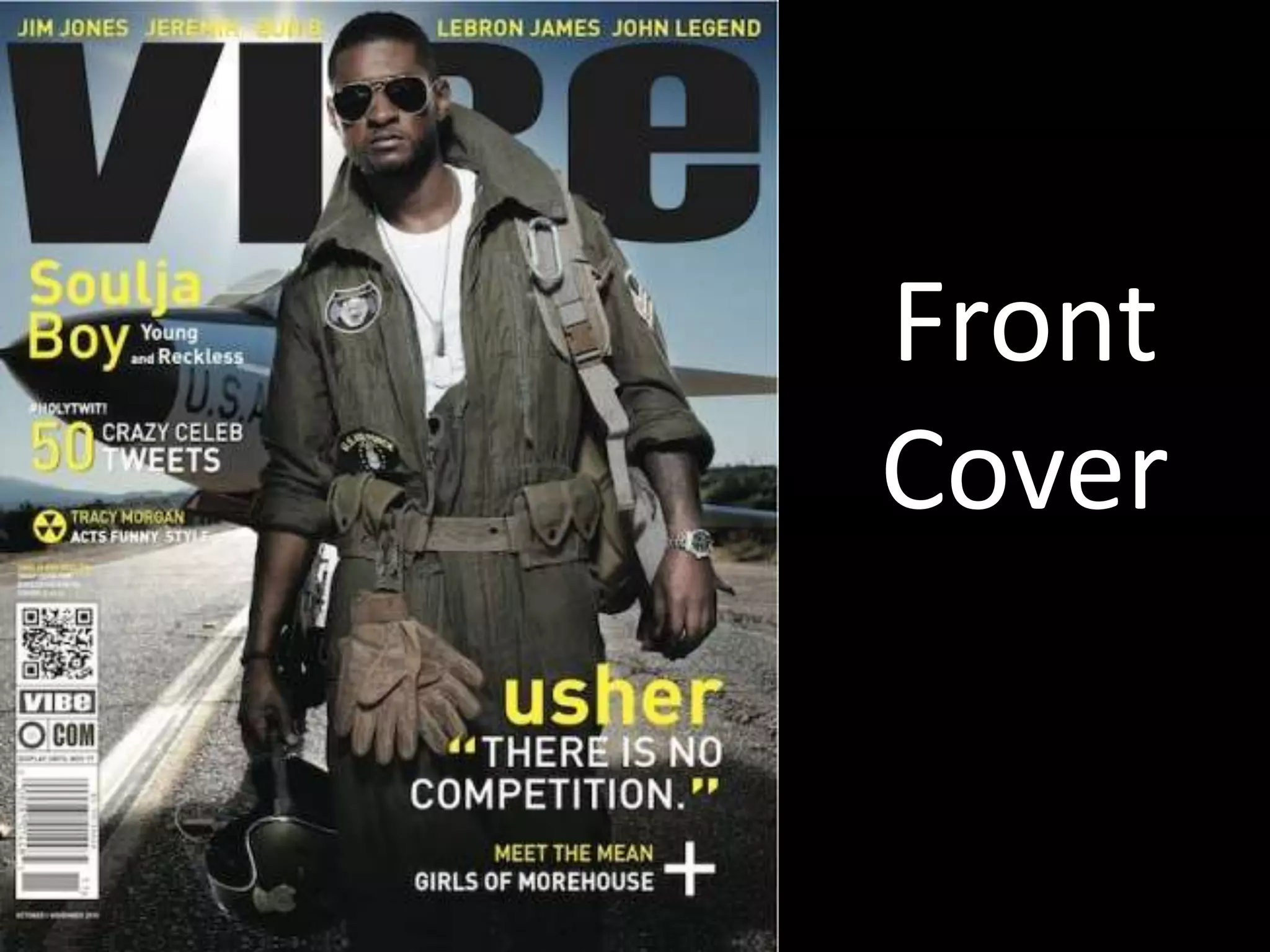 Front Cover Analysis - Vibe Magazine | PPTX