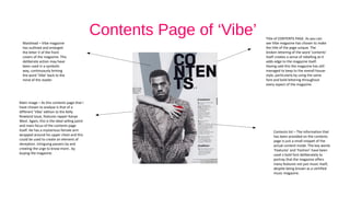 Vibe magazine analysis presentation | ODP