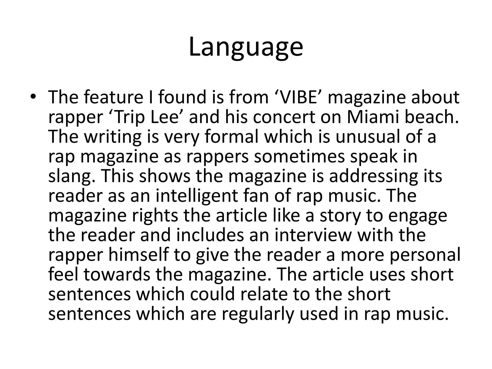 Vibe magazine deconstruction | PPTX