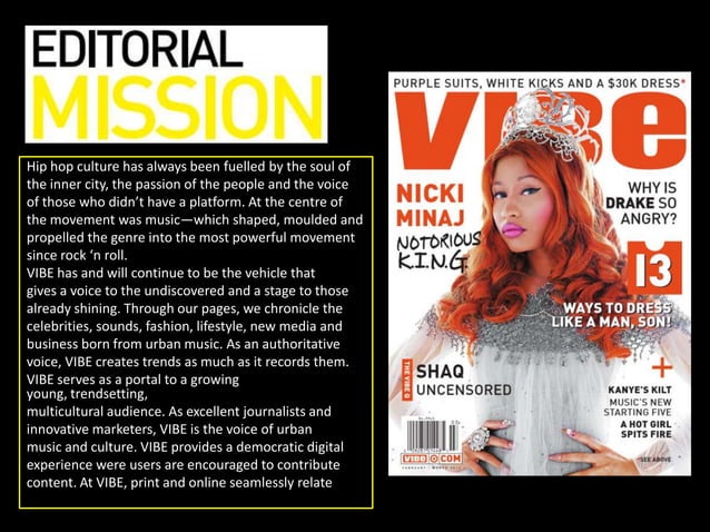 Vibe magazine Case study | PPT